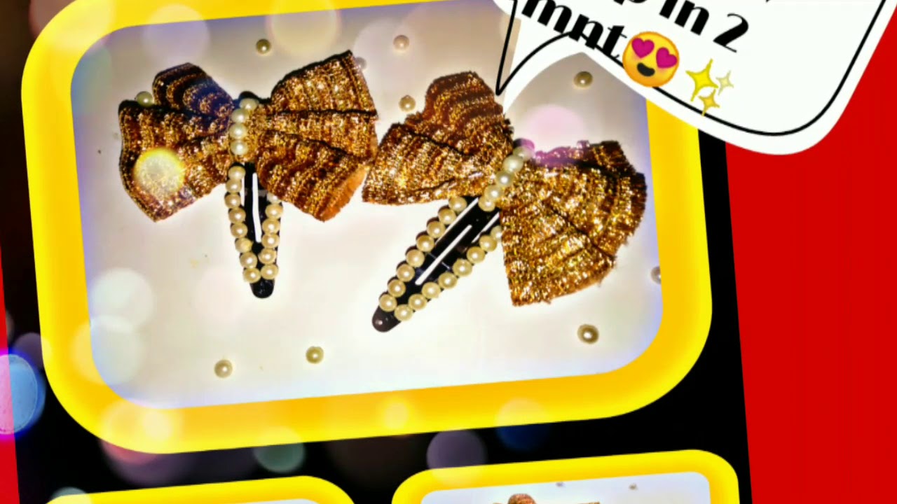 How to make Very Easy Bow Clip In 2 Minutes .🤗 - YouTube