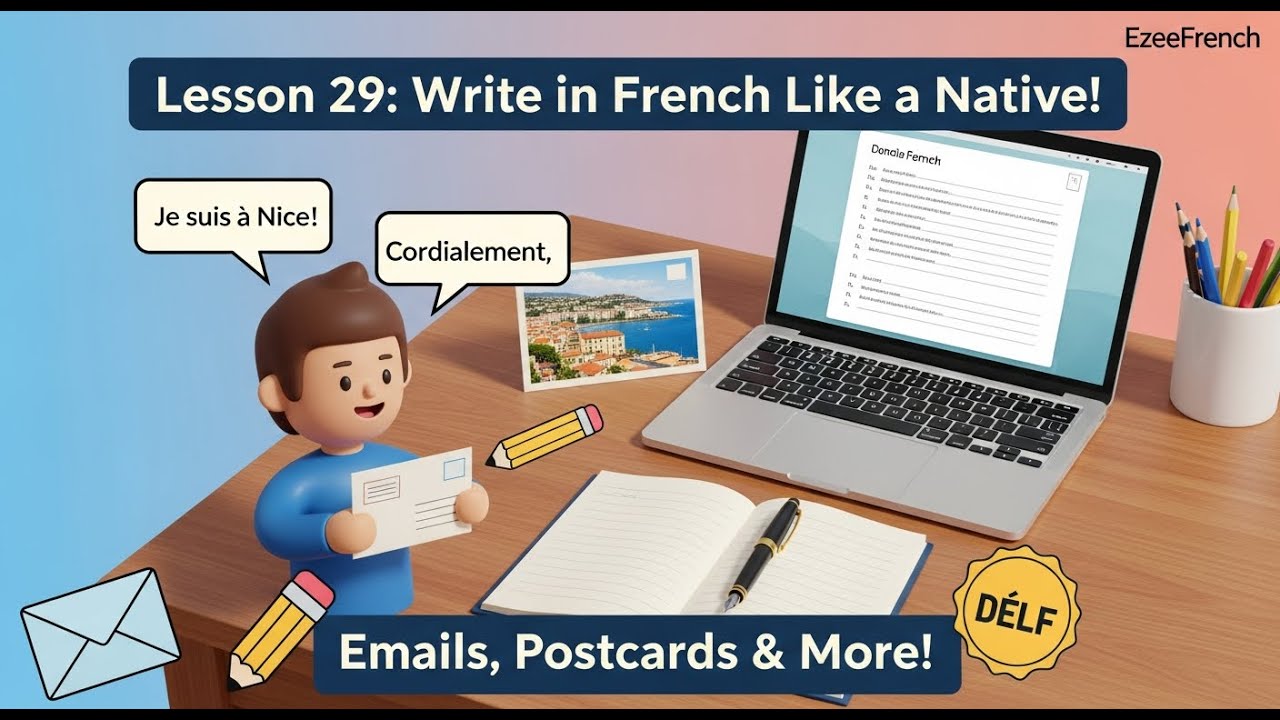 ️ Write French Like a Native! | Emails, Postcards & A2 Exam Writing ...