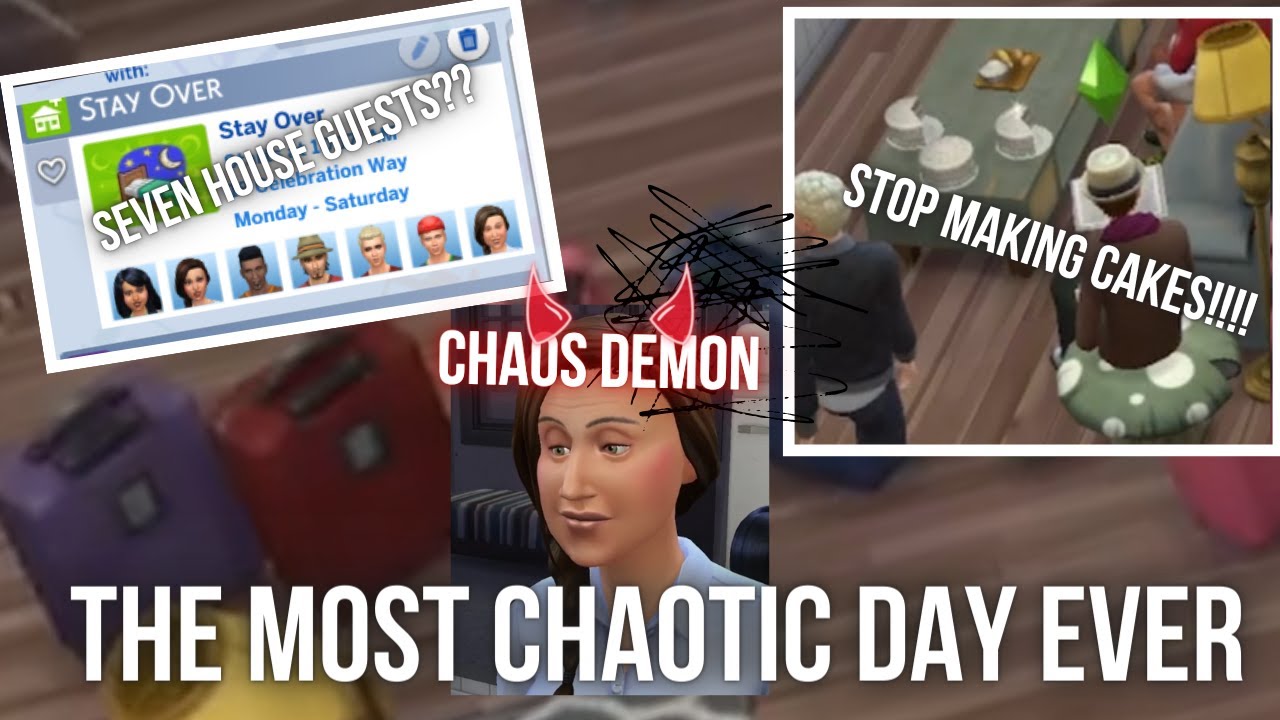the most CHAOTIC day in the sims 4 - YouTube