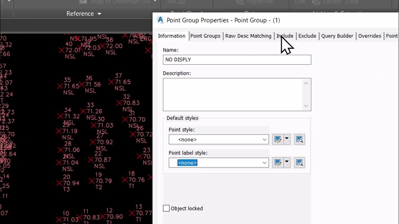 How to Create Points Groups in Civil 3D - YouTube