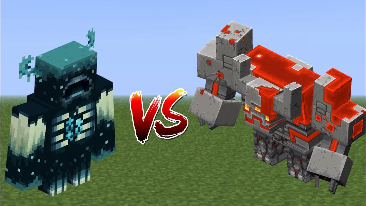 WARDEN VS REDSTONE GOLEM - YouTube
