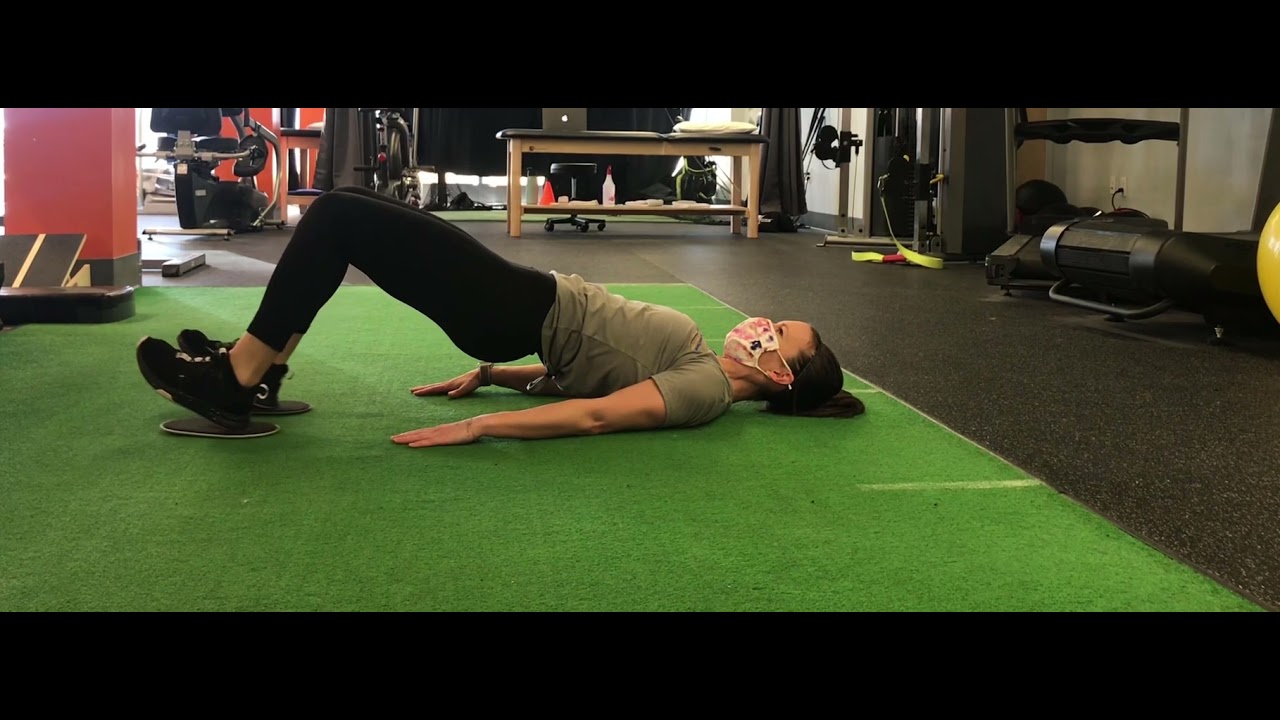 Hamstring Slider Curls - YouTube