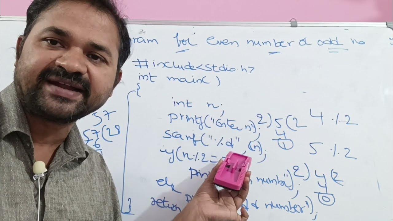 C program to check whether a number is even or odd in Telugu || C Programming | C language ...