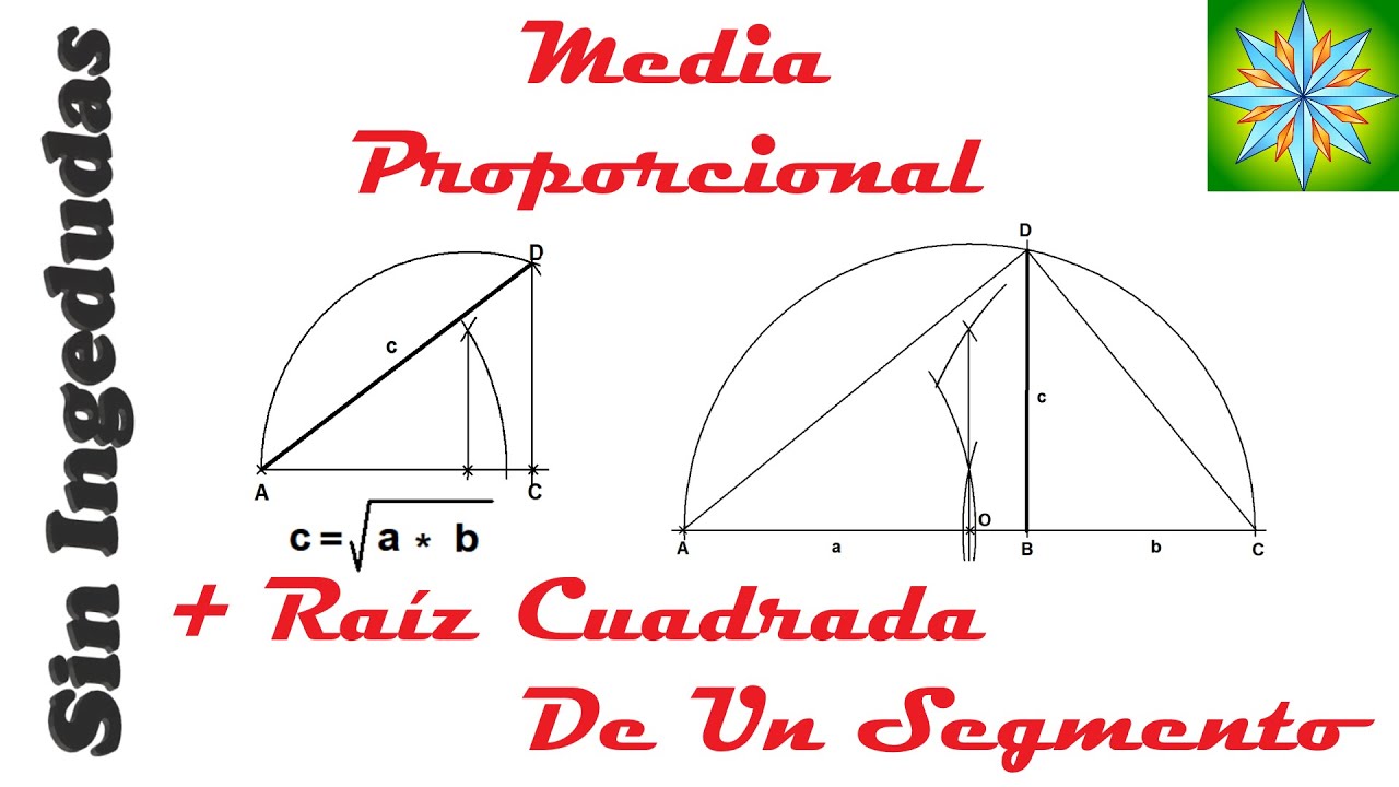 Media proporcional y raíz cuadrada de un segmento | Dibujo Técnico ...