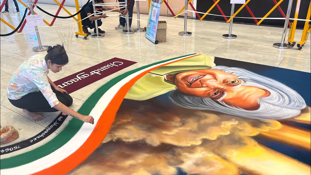 Independence Day Rangoli | Chandrayaan 3 rangoli Art | Dr APJ Abdul ...