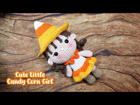 CUTE LITTLE CANDY CORN GIRL | AMIGURUMI CROCHET DOLL TUTORIAL