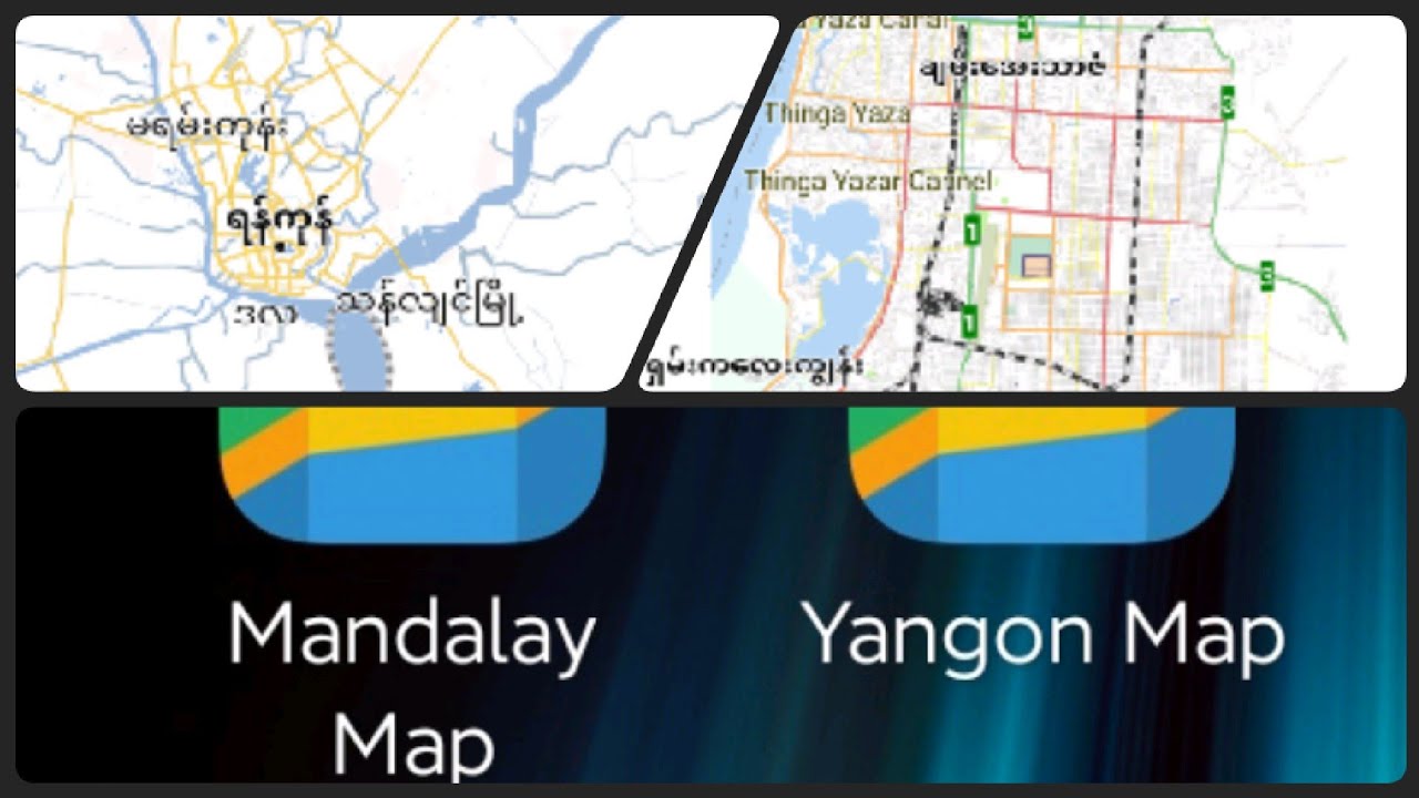 Yangon Map & Mandalay Map - YouTube
