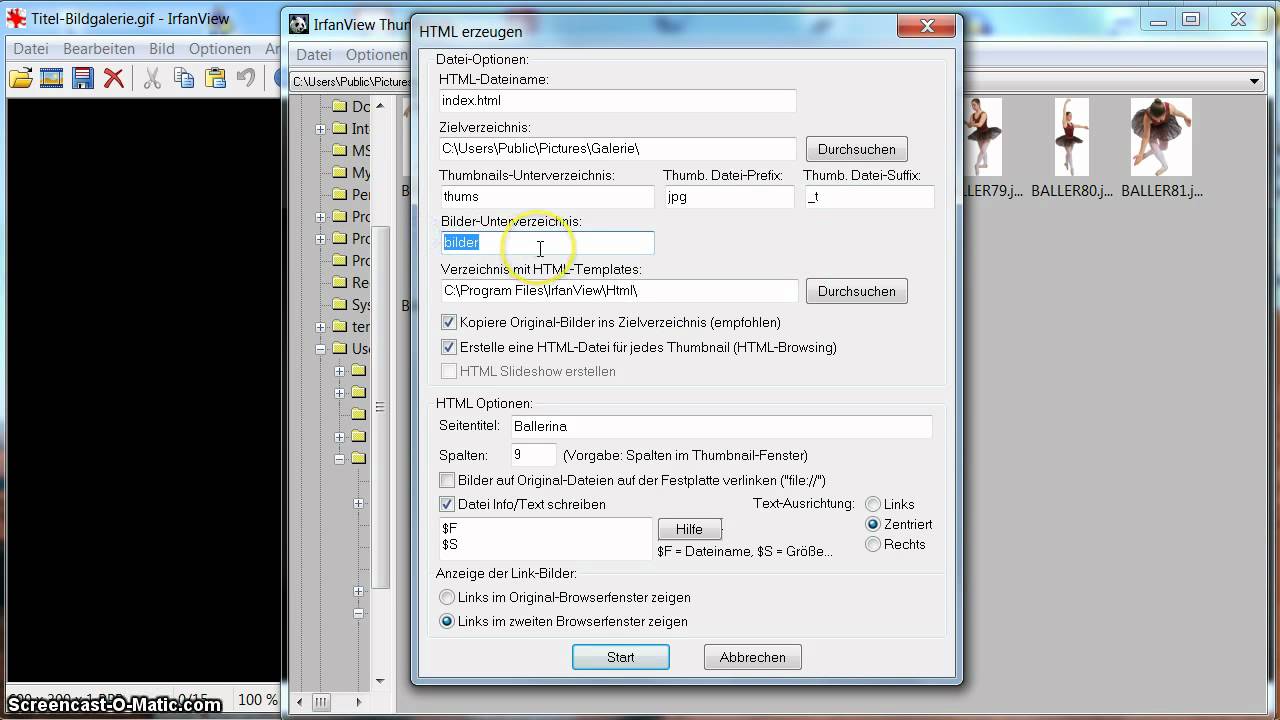 Bildgalerie mit Irfanview erstellen - Tutorial deutsch - YouTube