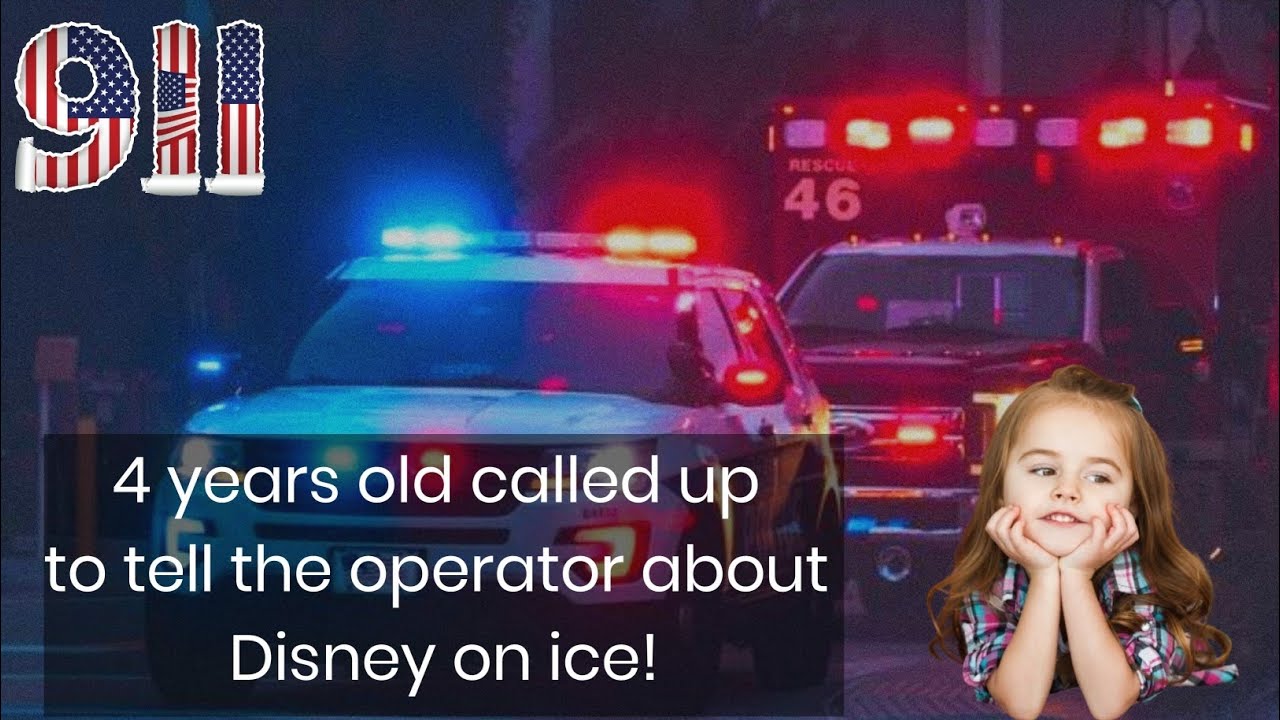 4 years old called up to tell the operator about Disney on ice! - YouTube