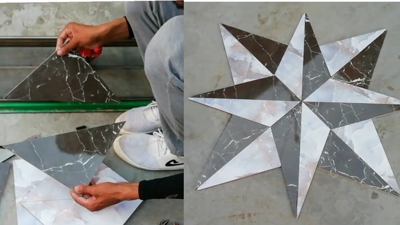 How to make center wall and floor design use to tiles and marble with ...