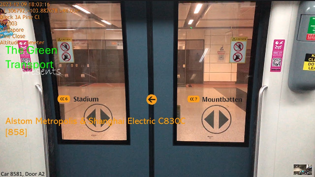 ⁴ᴷ⁶⁰ [SMRT] new chime - Alstom Metropolis C830C [858] CC7 Mountbatten ...