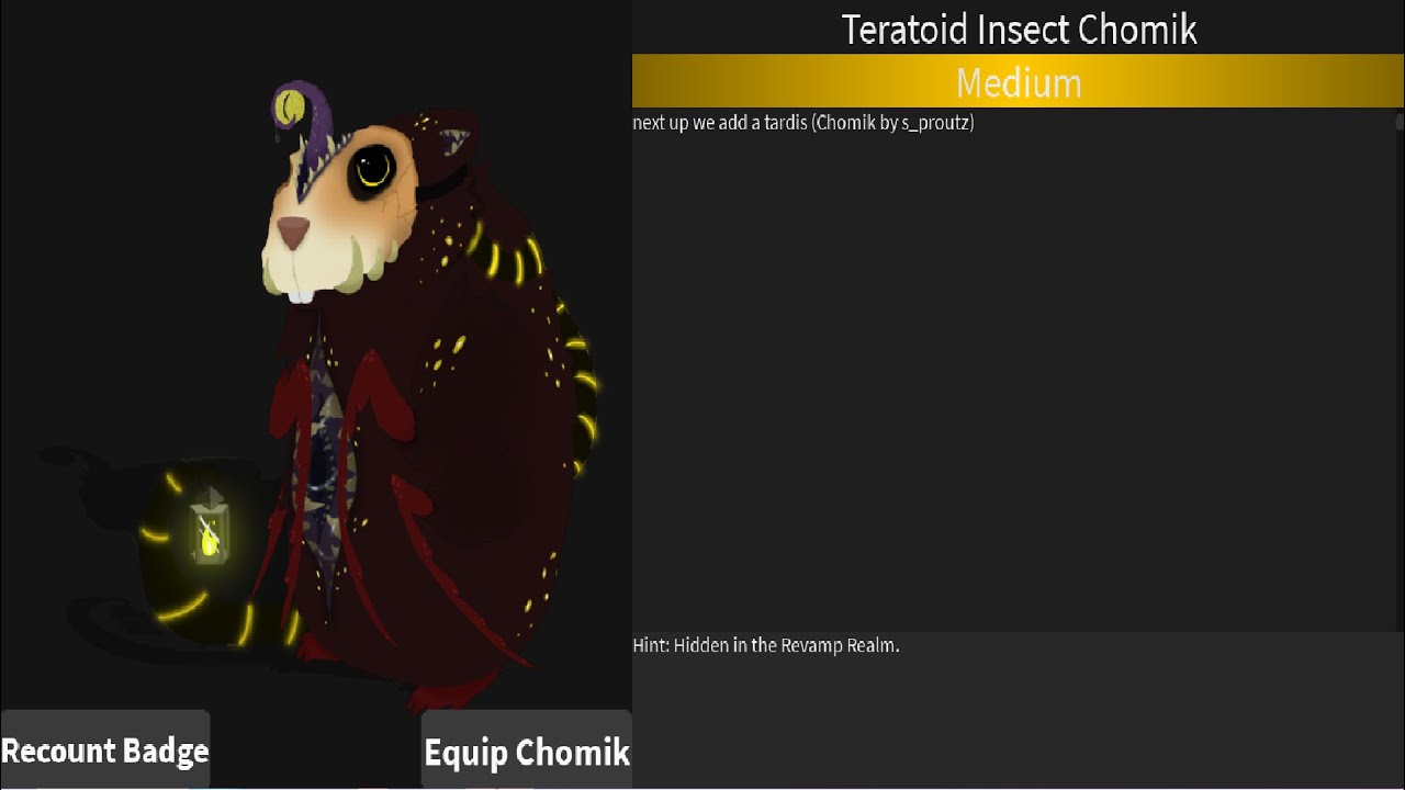 How to get Teratoid Insect Chomik in - FIND THE CHOMIKS - YouTube