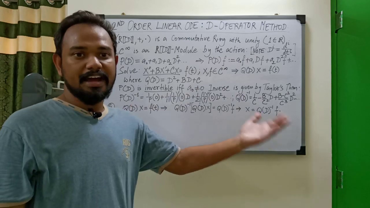 ODE 2 13 Solving Linear Ordinary Differential Equations By The D Operator Method YouTube ODE 2 13 Solving Linear Ordinary Differential Equations By The D Operator Method YouTube