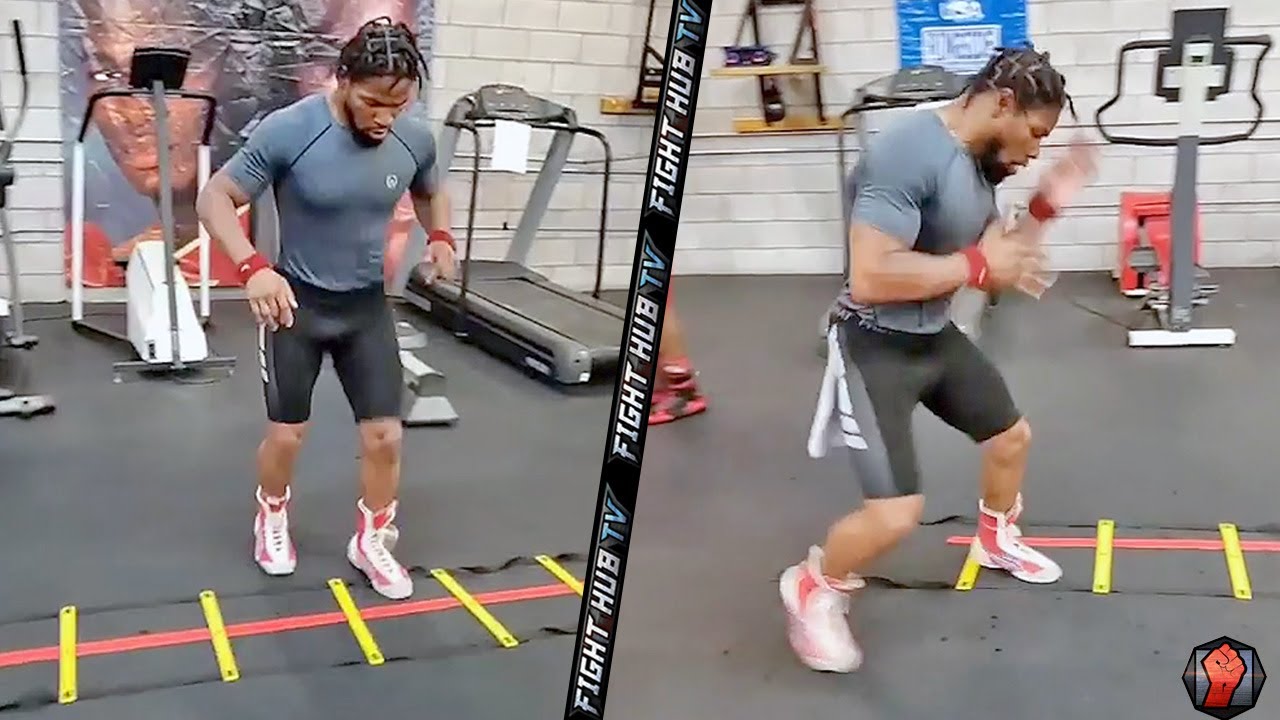 SHAWN PORTER WORKING ON FOOTWORK! DRILLING FOR QUICKER MOVEMENT IN RING ...