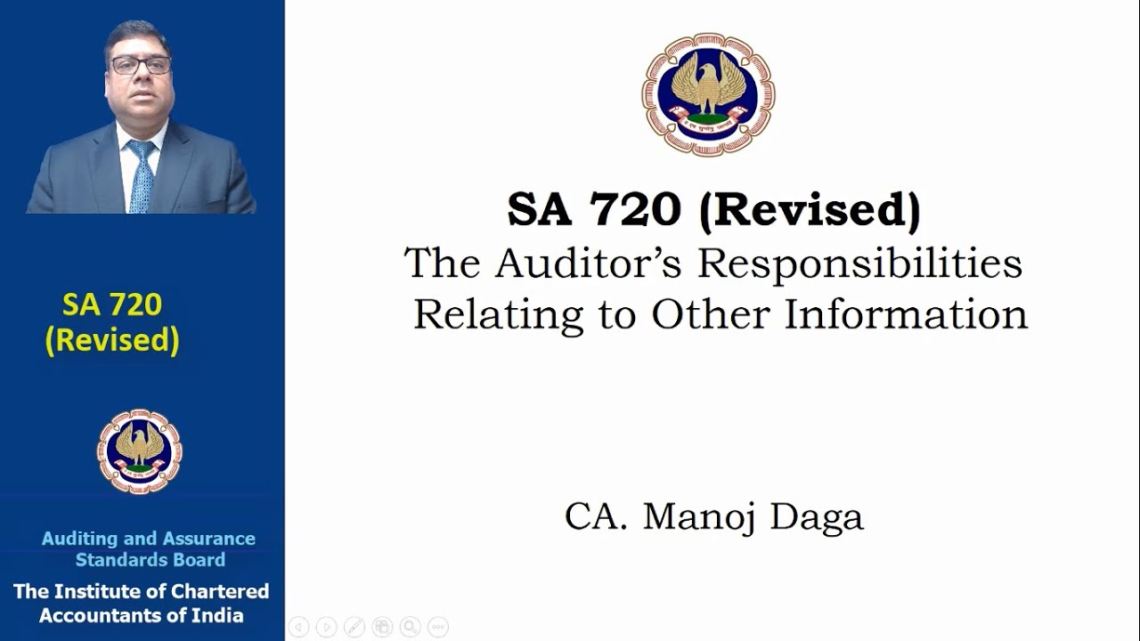 SA 720 (Revised) - Awareness among the CA Members about Auditing ...