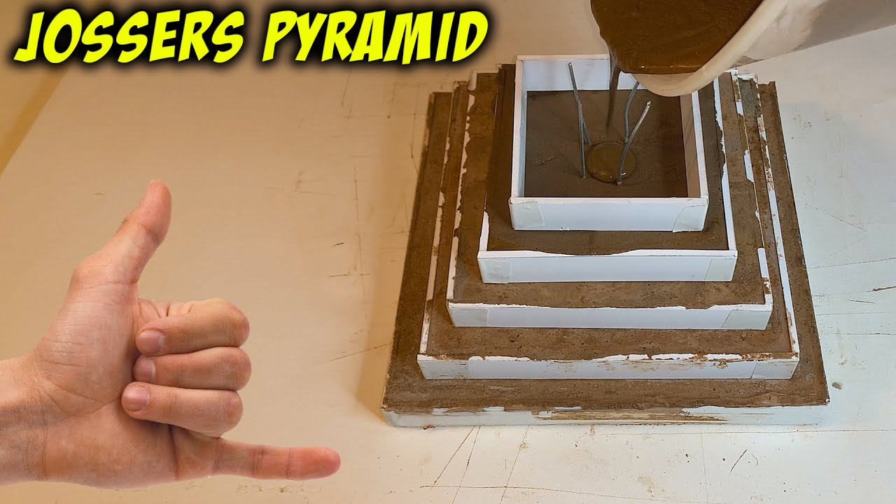 DIY Miniature Josser's Pyramid made of Real Materials at Home / Step by ...