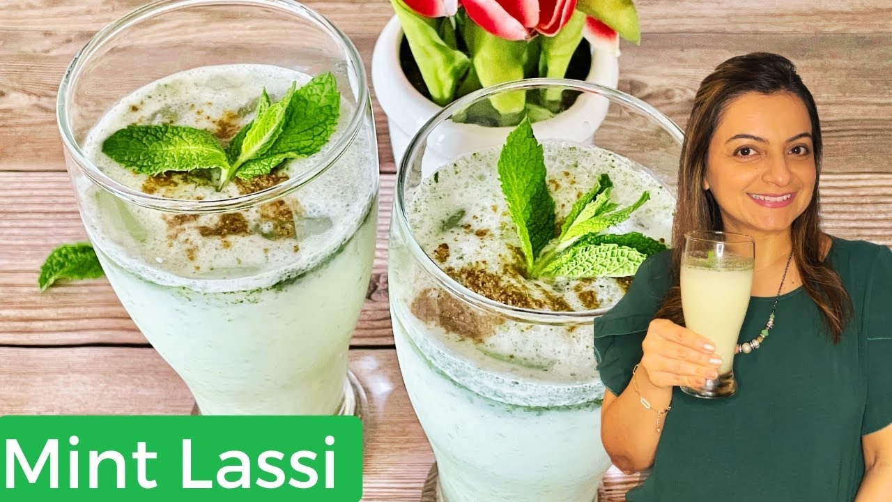 Mint Lassi Recipe | Pudina Lassi Recipe At Home | Hindi - YouTube
