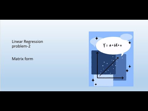 Lecture 54: Problem on Linear regression using matrix form - YouTube