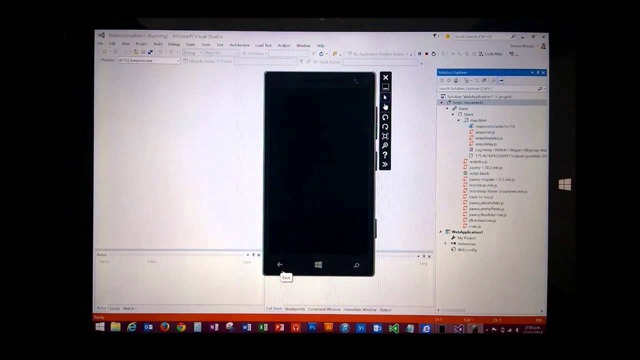 CSS for Touch Devices - Visual Studio Windows Phone Emulator - YouTube