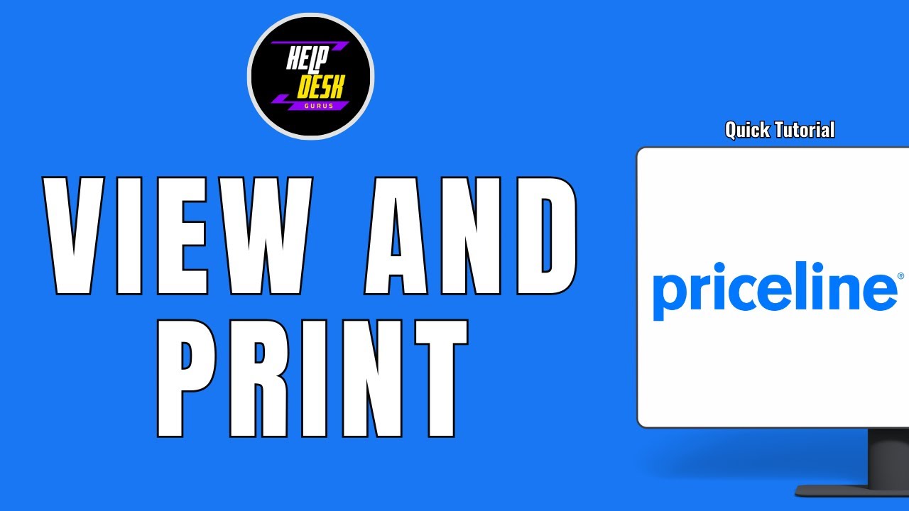 HOW TO VIEW AND PRINT YOUR PRICELINE ITINERARY - YouTube
