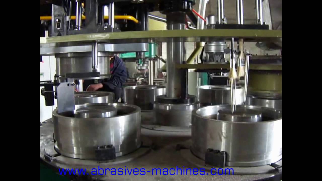 Ceramic grinding wheel making machine - YouTube