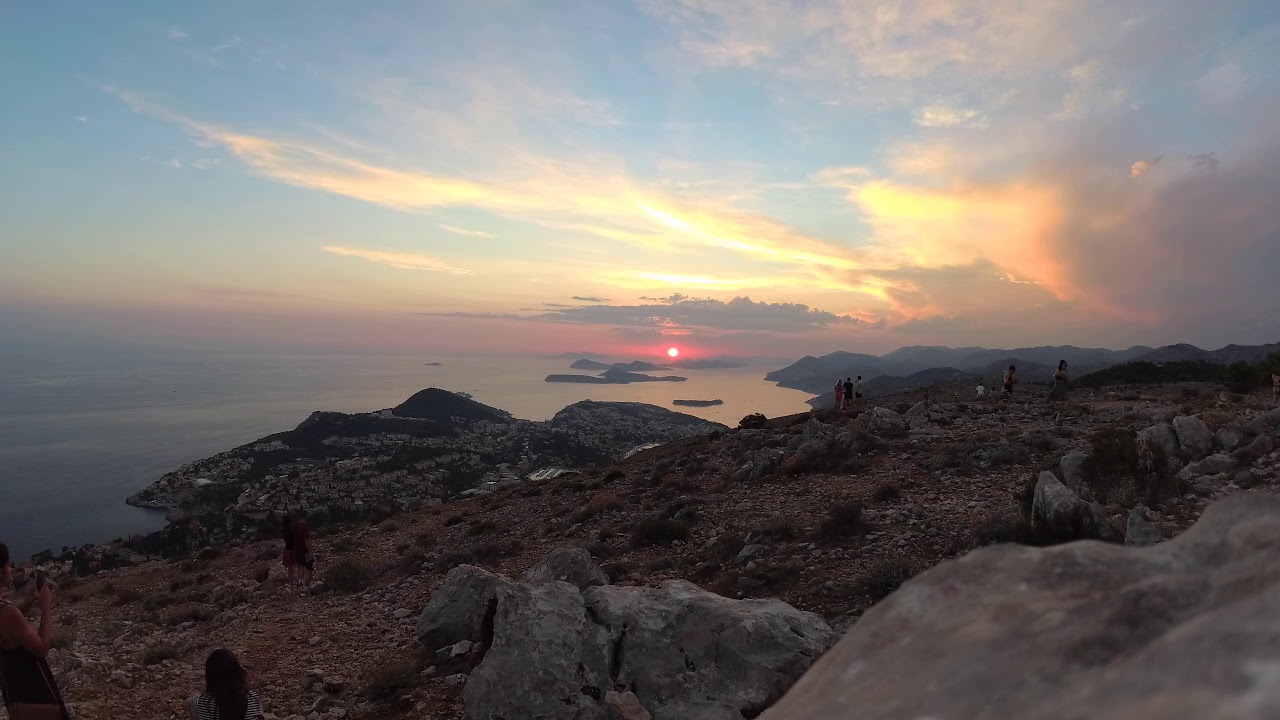 Sunset on Mt Srd - YouTube
