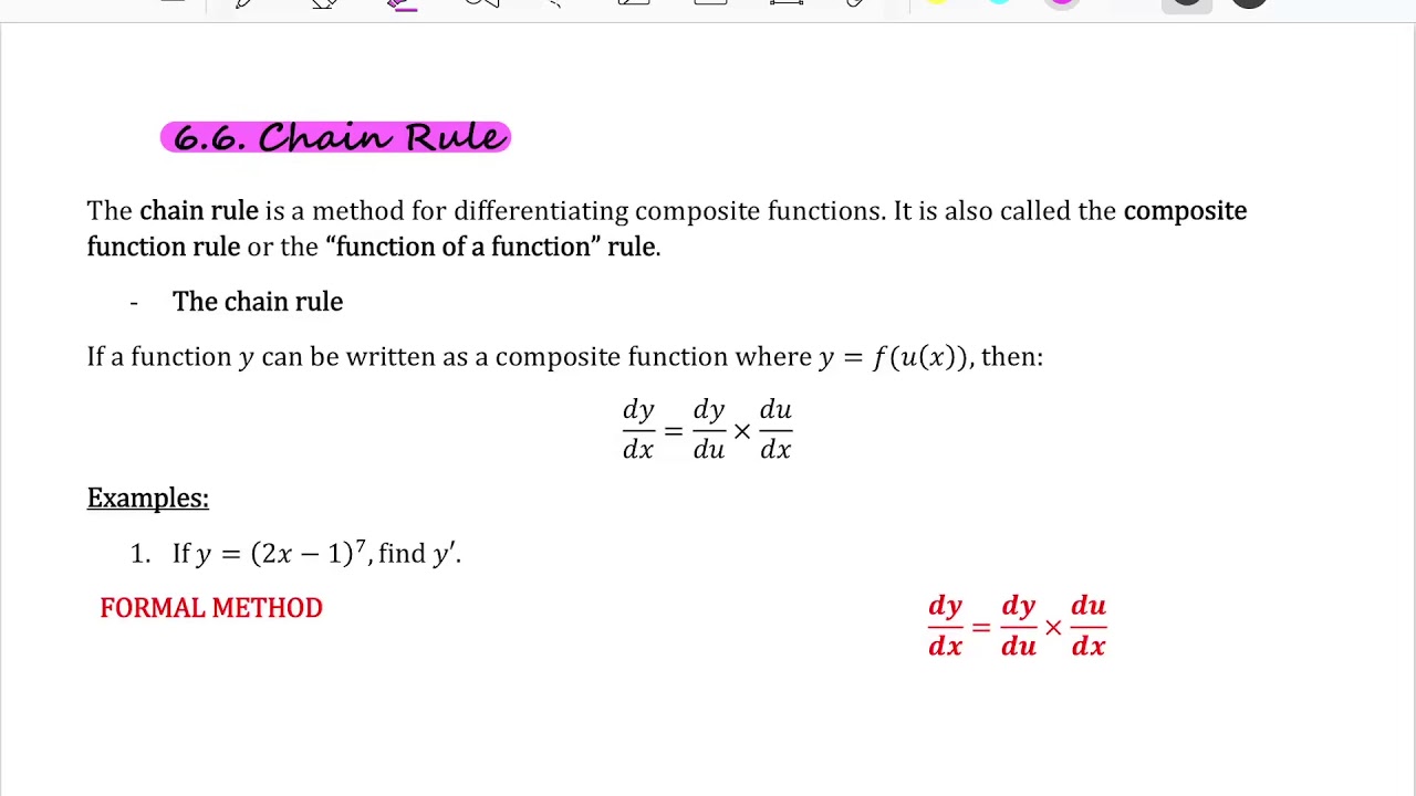 Chain Rule - Year 11 Mathematics Advanced - YouTube