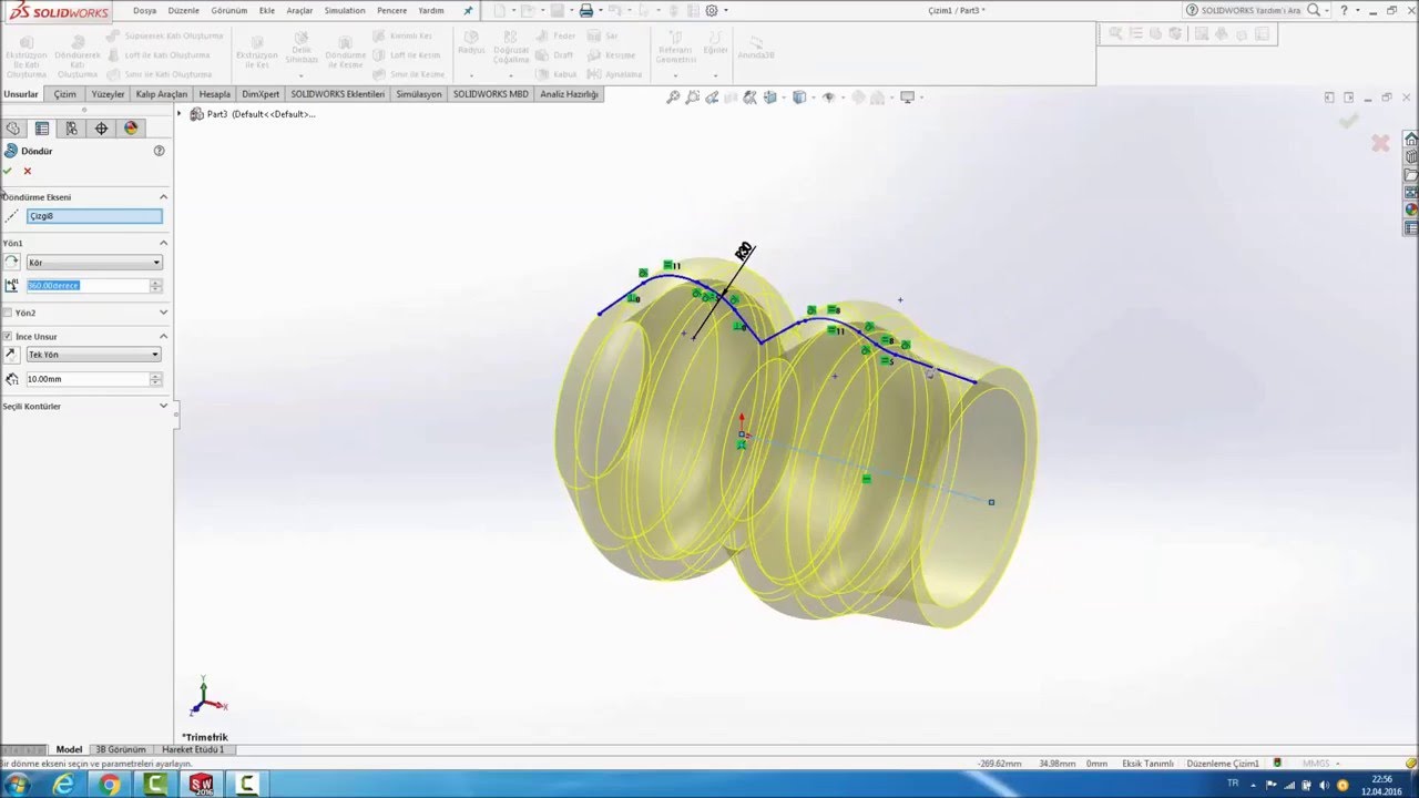 Solidworks Kesişim Eğrisi Intersection Curve Komutu - YouTube