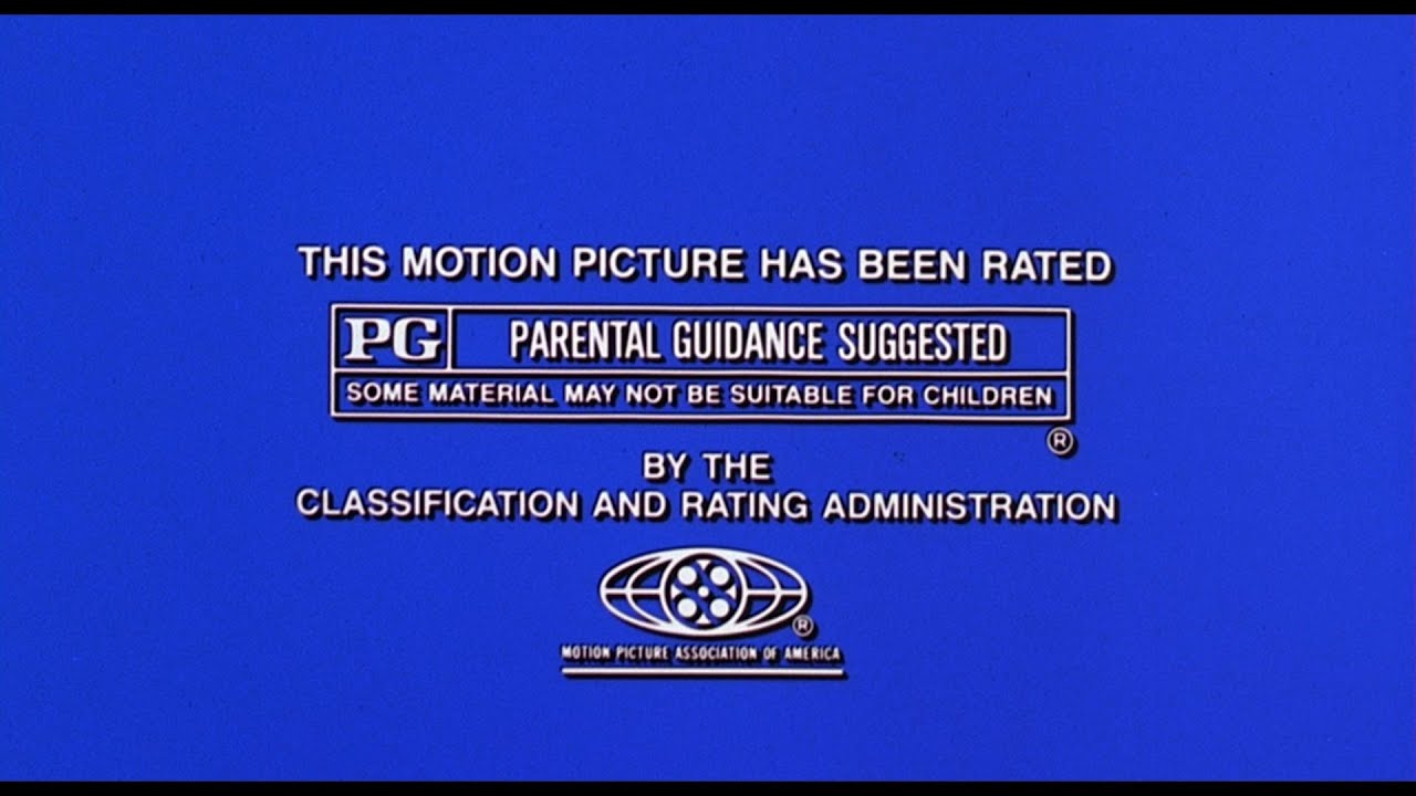MPAA Rating Card (PG, 1985) - YouTube