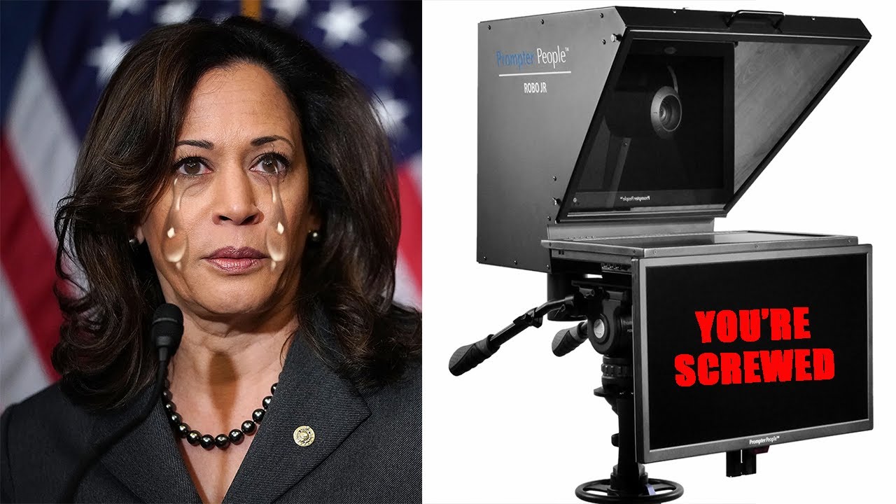 The teleprompter BREAKS...then Kamala Harris' BRAIN! - YouTube