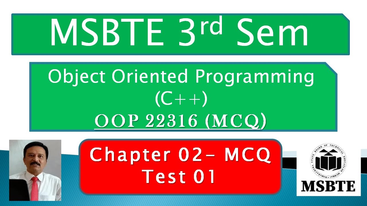C++ Second Year DIPLOMA MCQ Questions And Answers solved and Explained ...