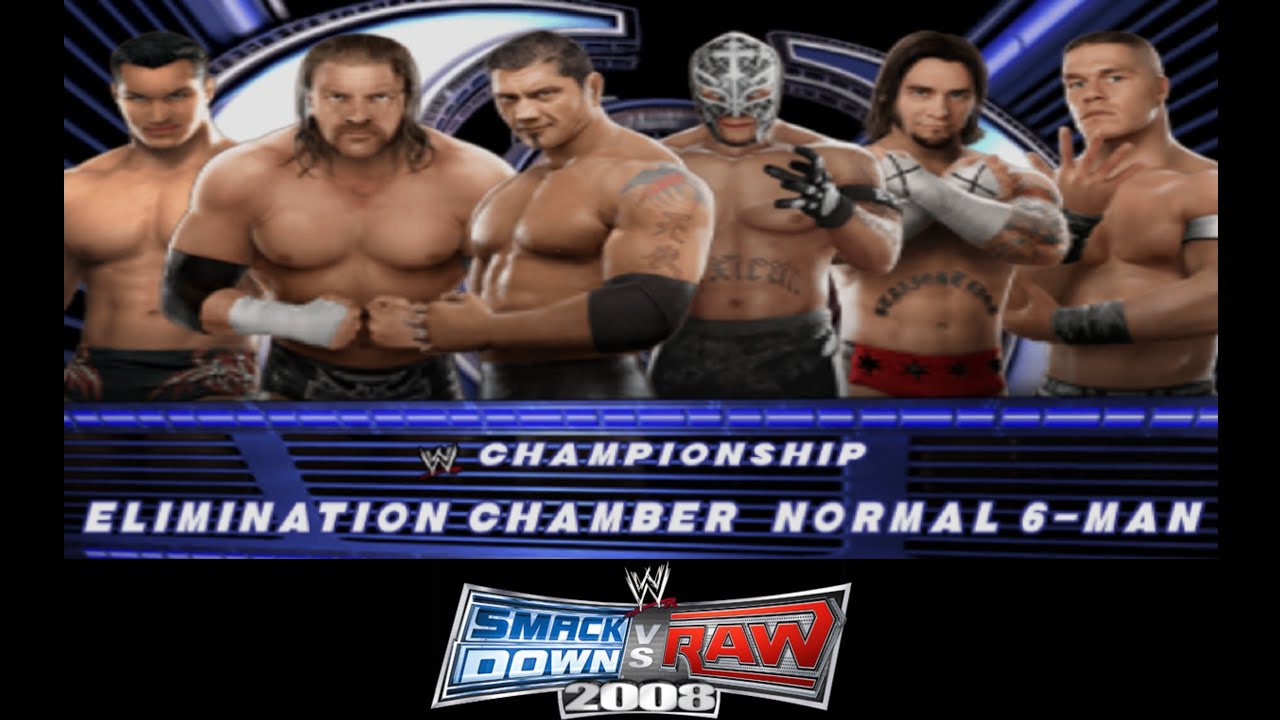 WWE Smackdown vs Raw 2008 - WWE Championship Elimination Chamber - YouTube