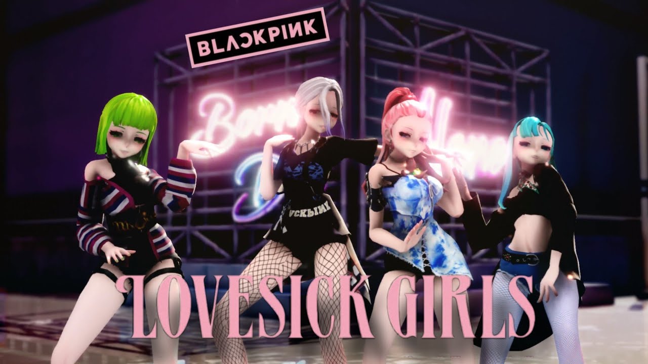 【MMD KPOP】'BLACKPINK - Lovesick Girls' 【4p ver.】[4KUHD60FPS] - YouTube