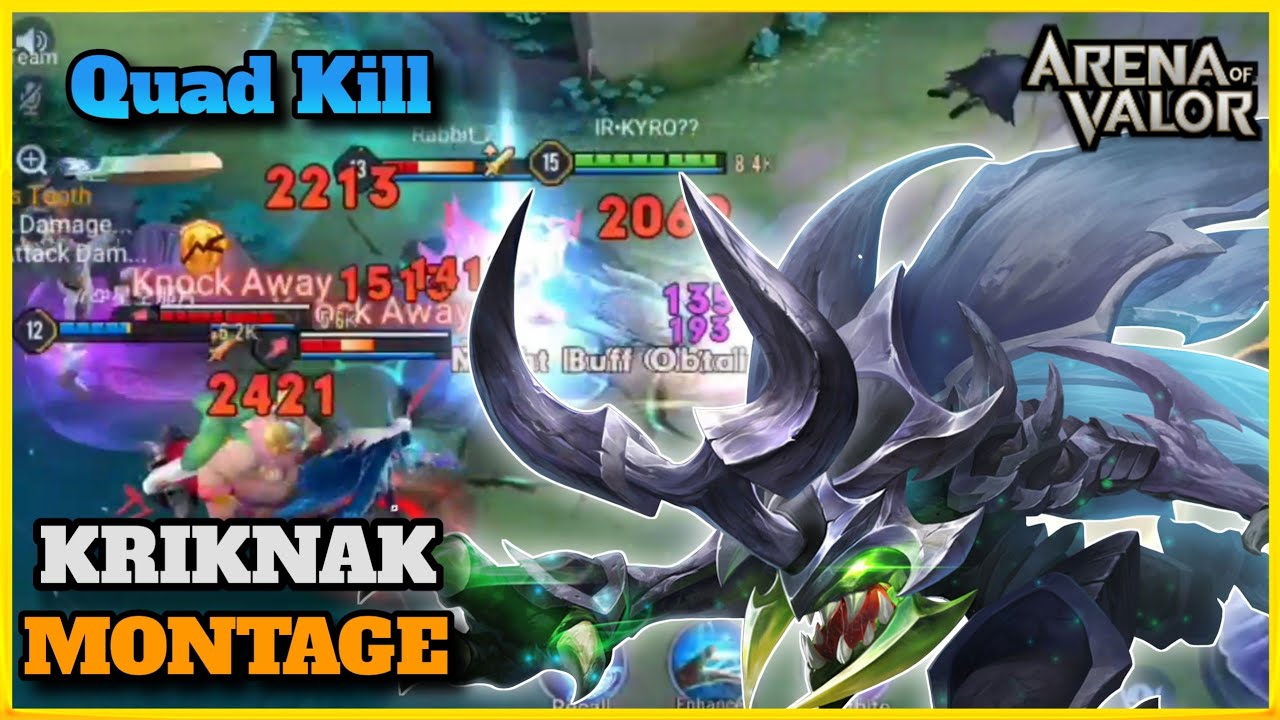AoV: Kriknak Quad Kill Montage | Arena of Valor | KYRO?? - YouTube