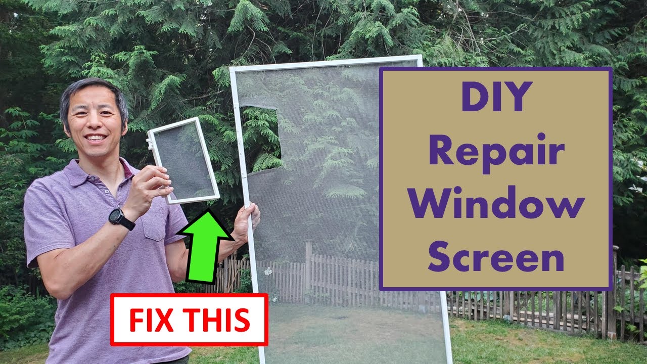 DIY Repair Window Screen - YouTube