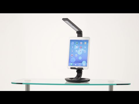 LED Desk Lamp Charging Stand for Tablets and Smartphones - YouTube