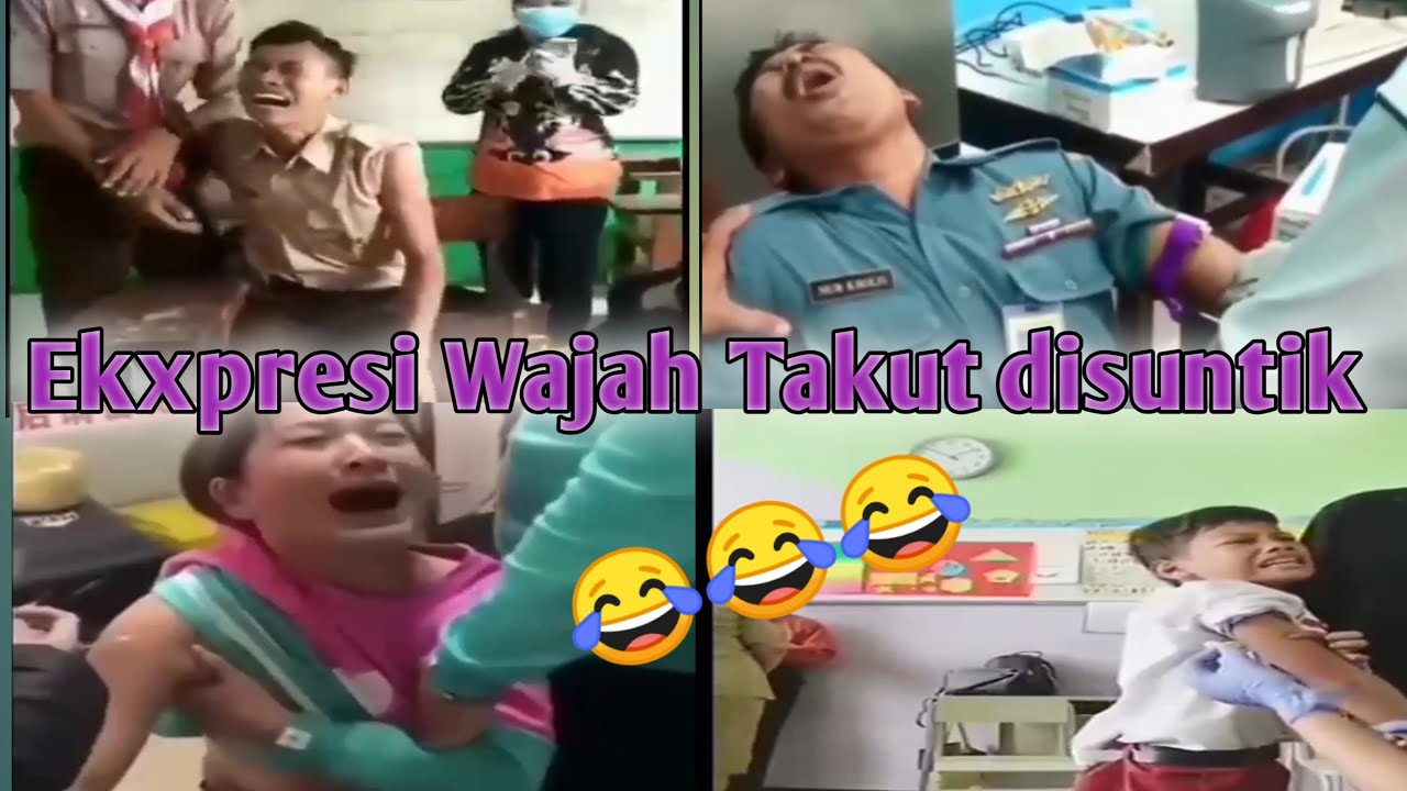 VIDEO LUCU buat ketawa ,Expresi Wajah Takut disuntik 😂😂😂 - YouTube