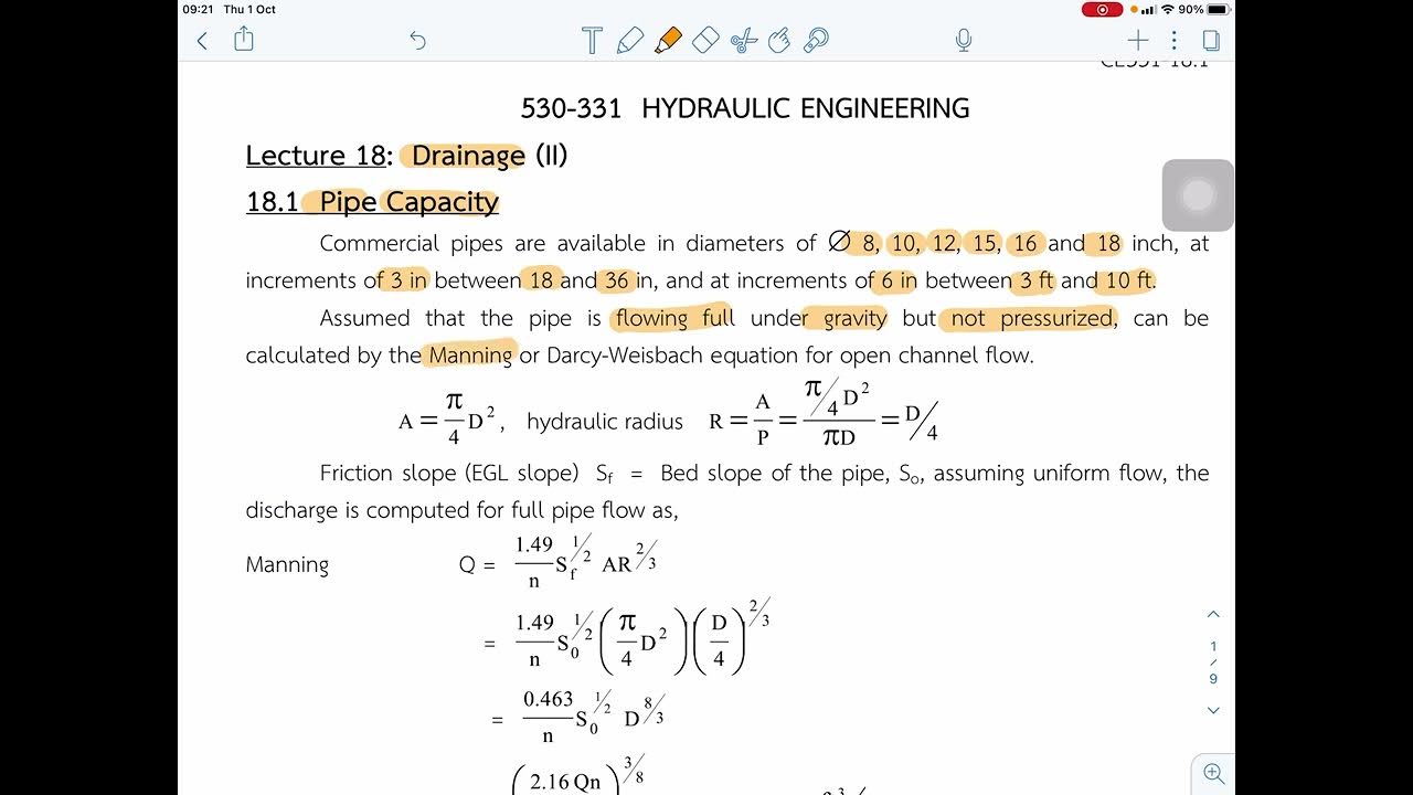 Lect.18-1 Hydraulic Eng. - YouTube