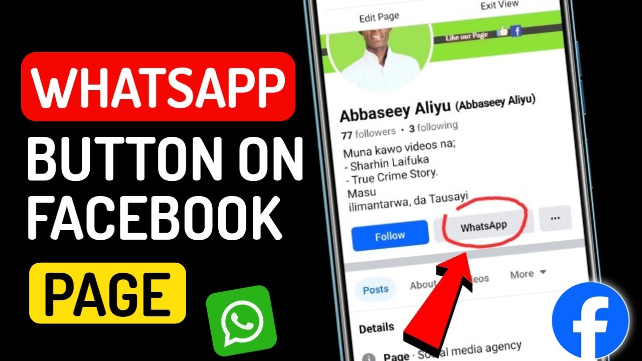 How To Add Whatsapp Button to Facebook Page - YouTube
