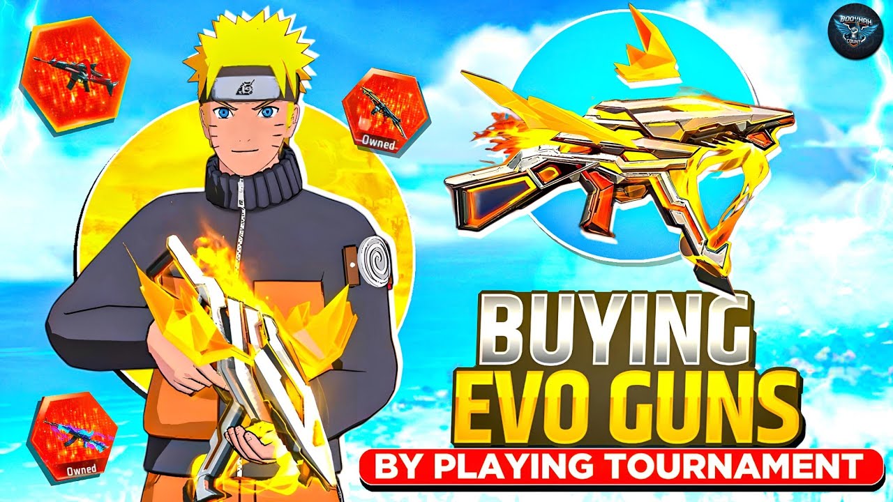 Buying All Evo Guns Skins 🔫 By Playing turnament 🎴 // Booyah Count Best ...