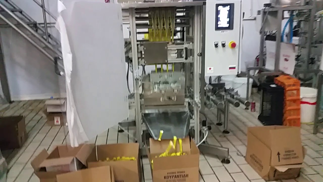 honey stick packing machine - 4 line - YouTube