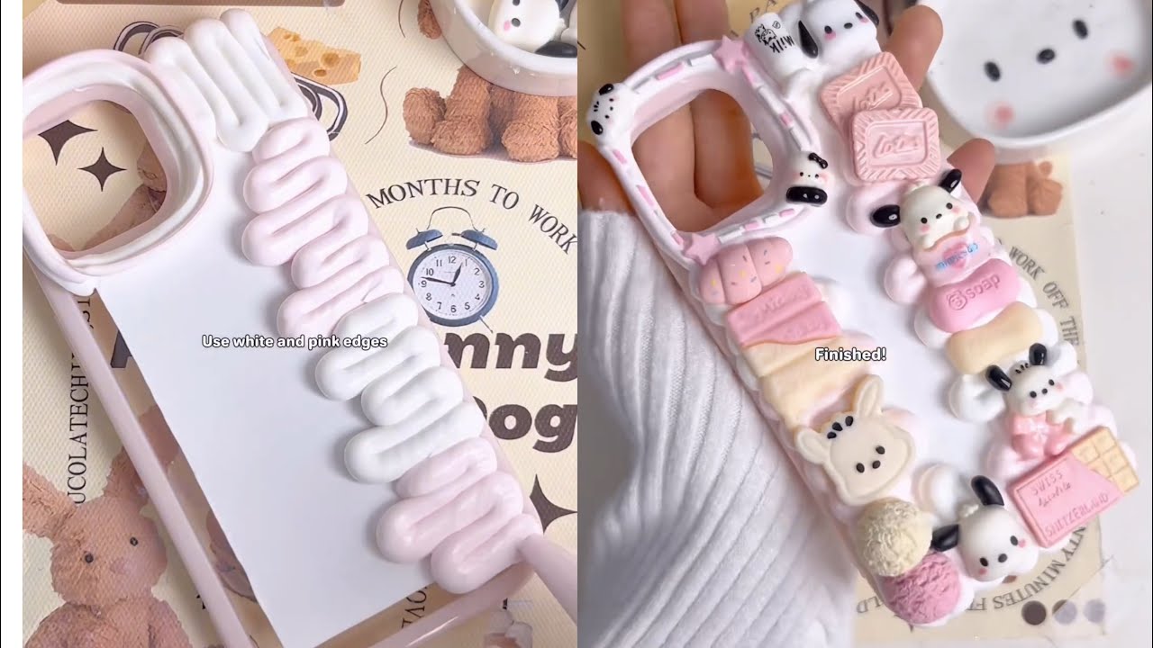 ASMR Make A Cute DIY Phone Case | Decoden Costume Phone Case ️ ️ ️ ...