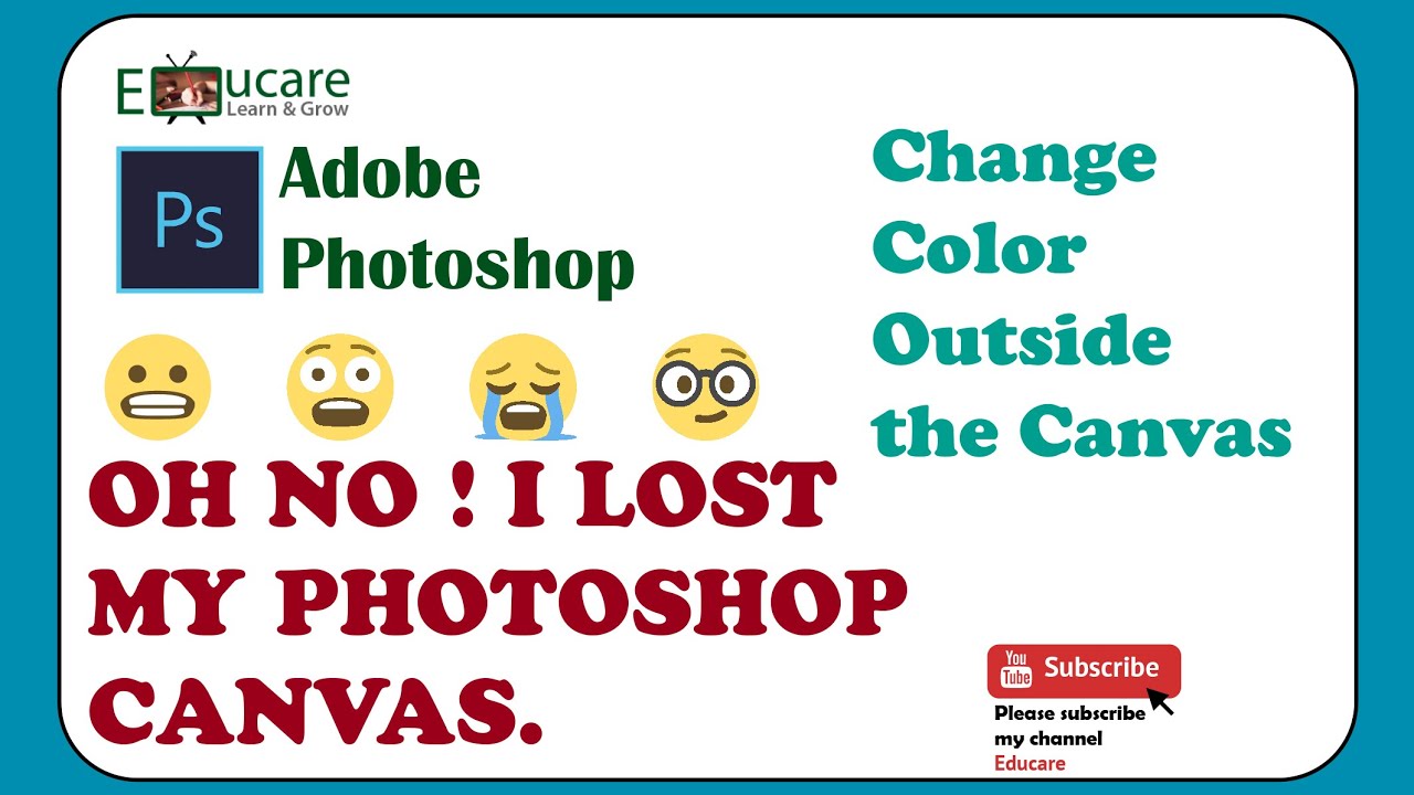 Change Color Outside the Canvas in Adobe Photoshop - YouTube