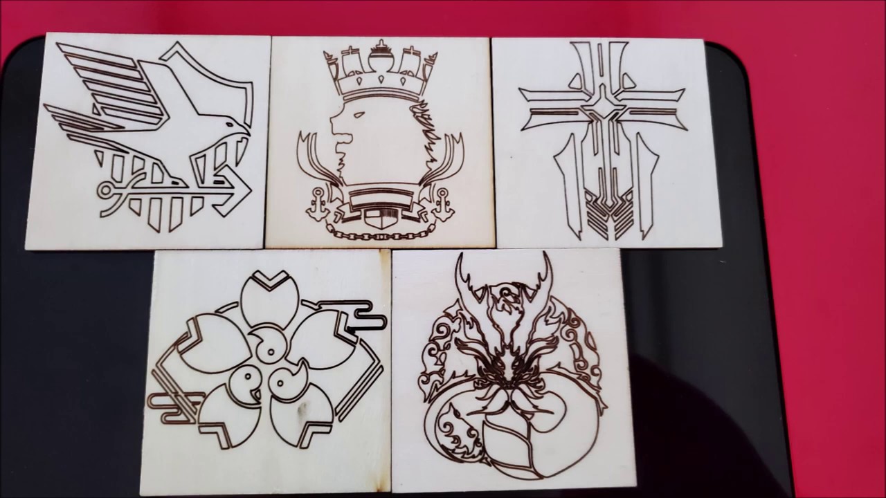 Azur Lane Faction Insignia Laser Engraving - YouTube
