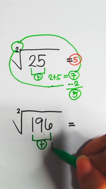 math square root tutorial - YouTube