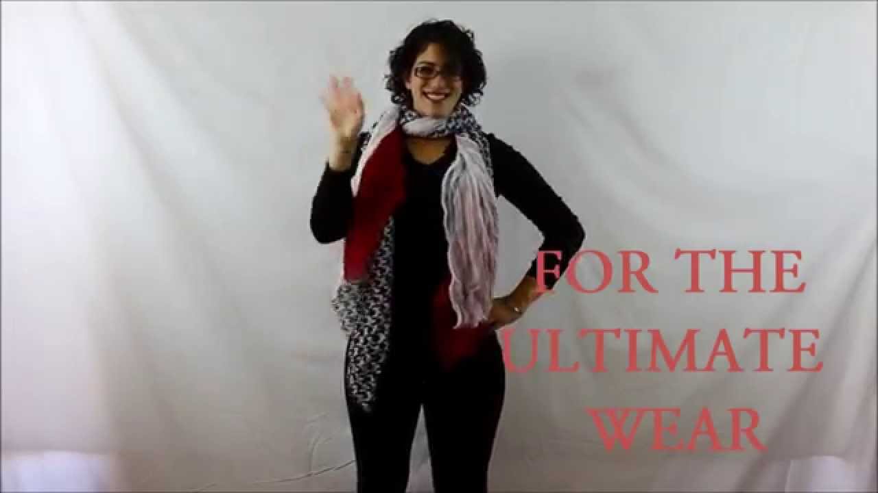How to wear Alabama Crimson Triple Layer Scarf. ROLL TIDE! - YouTube
