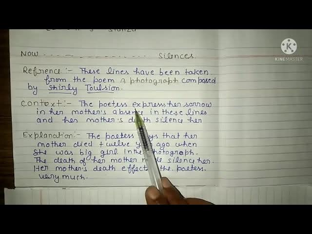 Summary Of The Poem A Photograph Stanza Wise | Sitedoct.org