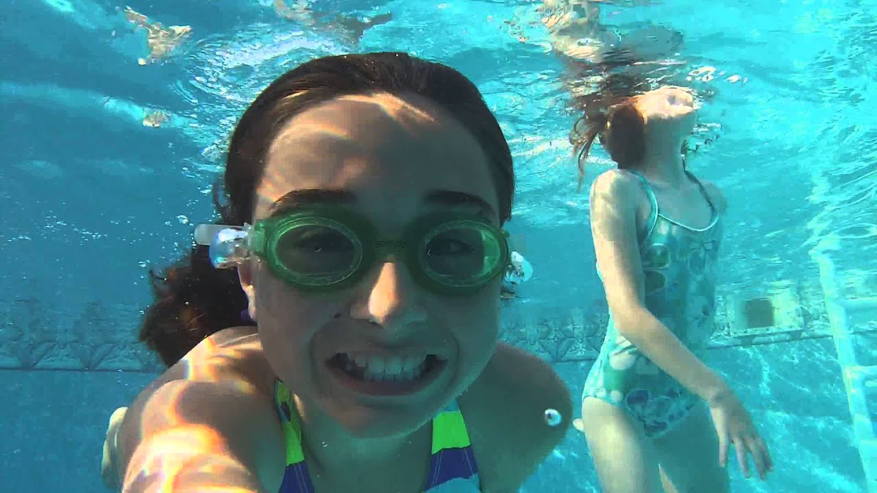 Gigi GoPro in the Pool - YouTube