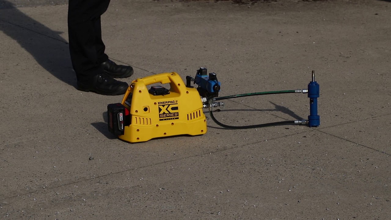 Remotely controlled hydraulic pump cylinder unit - YouTube