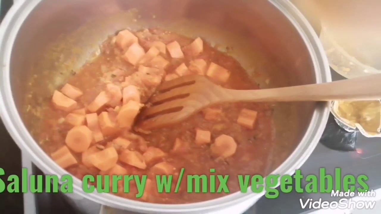 How to cook saloona curry with vegetables - YouTube